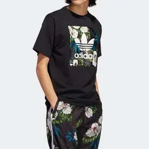 Adidas Originals Flowers Printing Short Sleeve - Black