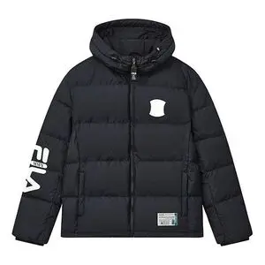 FILA X Mihara Yasuhiro Oversized Hooded Down Jacket - Black/white/blue