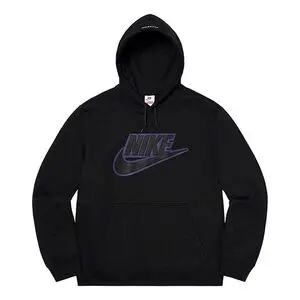 Supreme Nike Leather Appliqu Hooded Sweatshirt