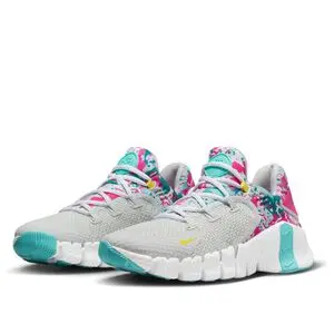 Nike Free Metcon 4 "graffiti Graphics" Athletic Sneakers - Grey/pink