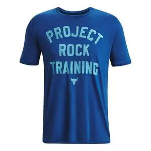 Under Armour Project Rock Training T-shirt 'blue Aqua - Blue/aqua