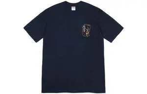 Supreme Ss20 Week 1 Laugh Now Tee Printing Short Sleeve Navy - Blue