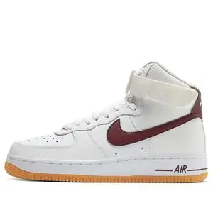Nike Force 1 High Top Sneakers - White/red
