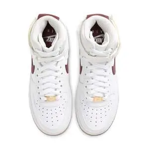 Nike Force 1 High Top Sneakers - White/red