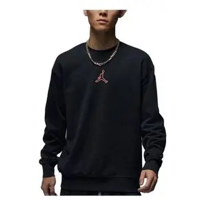 JORDAN Air Fearless Graphic Crewneck Sweatshirt - Black
