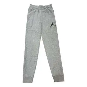 JORDAN Solid Color Slim Fit Bundle Feet Sweatpants - Grey