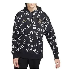 JORDAN Jordan Paris Saint-Germain Full Print Fleece Pullover Black