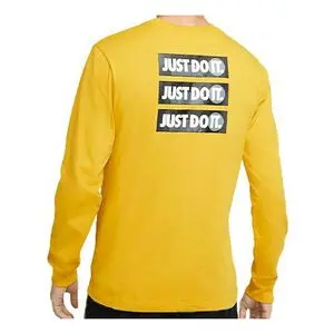Nike Nike Long Sleeve T-Shirt With Alphabet Print Yellow