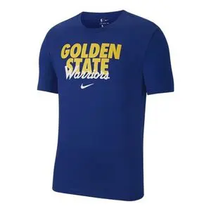 Nike Golden State Warriors Dri-fit Nba Short Sleeve Tee - Blue