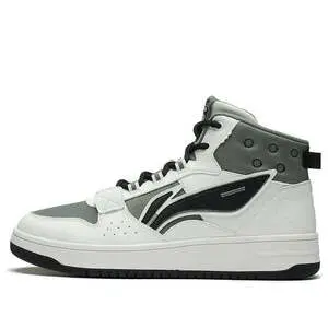 LI-NING San Yuan High Top Sneakers - White/grey/green