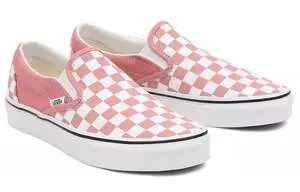 VANS Checkerboard Classic Slip-on Low-top Sneakers - Pink/blue