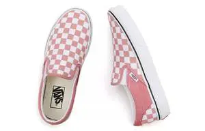 VANS Checkerboard Classic Slip-on Low-top Sneakers - Pink/blue