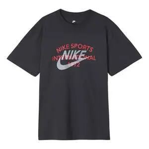 Nike Circa Hybird S/s Tee Logo Printing Round Neck Short Sleeve Gray - Multi-color