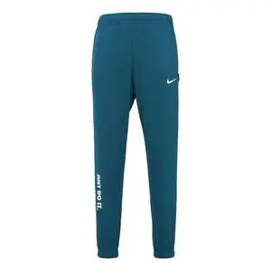 Nike Swoosh Alphabet Print Sports Knit Pants - Blue