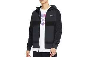 Nike Contrast Color Stitching Hooded Jacket