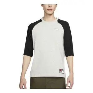 Nike Pattern Embroidered Round Neck Half Sleeve Colorblock T-shirt