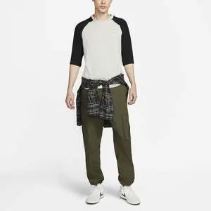 Nike Pattern Embroidered Round Neck Half Sleeve Colorblock T-shirt