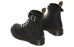 Dr. Martens Pascal Chain Leather Lace Up Boots - Black