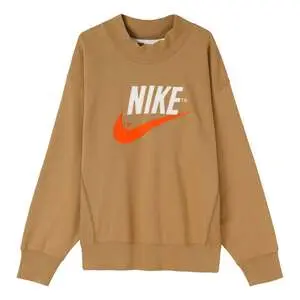 Nike Trend Capsule Series Logo Embroidered Sports Pullover - Brown