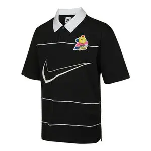 Nike Contrasting Colors Athleisure Casual Sports Short Sleeve Polo Shirt - Black