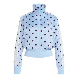 Adidas Satin Polka Dots Track Jacket - Clear Sky