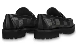 LOUIS VUITTON Major Loafers In Grey Black Plaid