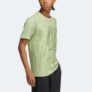Adidas Wj Aop Tee Sports Short Sleeve Orange Green