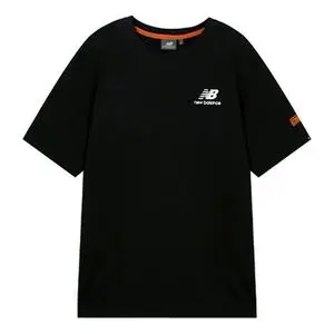 NEW BALANCE Athleisure Casual Sports Round Neck Pullover Short Sleeve Couple Style - Black