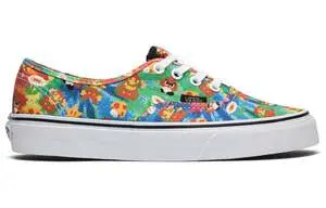 VANS Nintendo X Authentic "super Mario Bros." Printed Graphic Low Top Sneakers - Blue