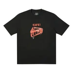 PALACE Safe!" Graphic Print Short Sleeve T-shirt - Black