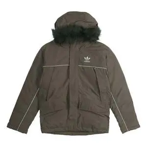 Adidas Originals Hooded Down Parka - Brown