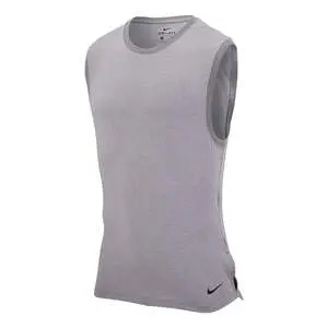 Nike Dri-fit Solid Color Logo Round Neck Slim Fit Vest - Default Colorway