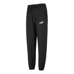 PUMA Logo Straight Fit Trackpants - Black