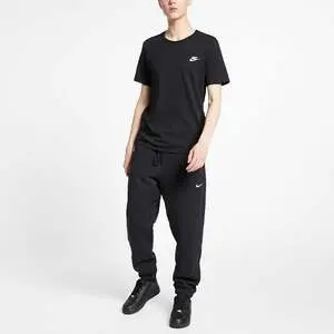 Nike Embroidered Logo Fleece Casual Sports Pants/trousers/joggers - Black