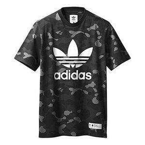 Adidas X A Bathing Ape Adicolor T-shirt 'cinder - Grey/black