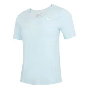 Nike Nike Dri-FIT Training Sports Quick Dry Short Sleeve Blue