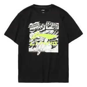 LI-NING Li-ning Graphic Loose Fit T-shirt 'black' Black/multi-color