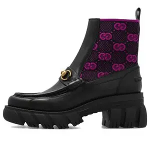 Gucci Horsebit Gg Jersey Ankle Boots