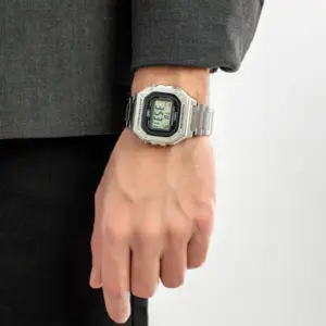Casio Digital Multi-function Watch With Stainless Steel Band