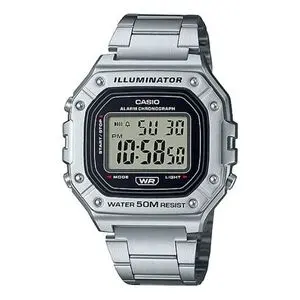 Casio Digital Multi-function Watch With Stainless Steel Band
