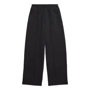 Balenciaga Elastic Waist Straight Leg Pants - Black