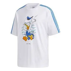 Adidas Neo Donald Duck Sports Short Sleeve White T-shirt - Black