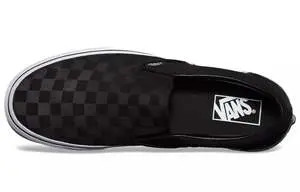 VANS Classic Slip-on Checkerboard Sneakers - Black