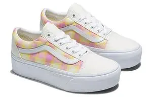 VANS Old Skool Stackform Pastel Picnic Sneakers - Pink Plaid