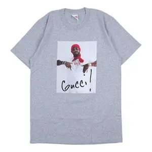 Supreme Fw16 Gucci Mane Tee Character Printing Short Sleeve Gray - Grey