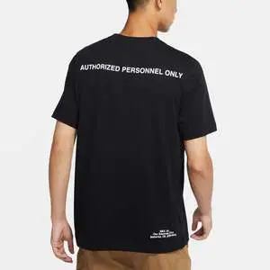 Nike Ss22 Logo Printing Round Neck Short Sleeve Black - Default Color