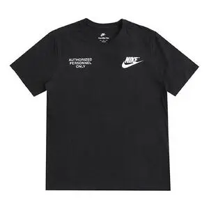 Nike Ss22 Logo Printing Round Neck Short Sleeve Black - Default Color