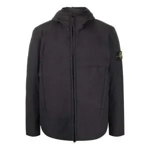 Stone Island Soft-shell Primaloft Hooded Jacket - Black