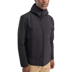 Stone Island Soft-shell Primaloft Hooded Jacket - Black