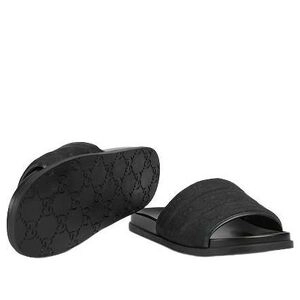 Gucci Padded Logo Slides - Black